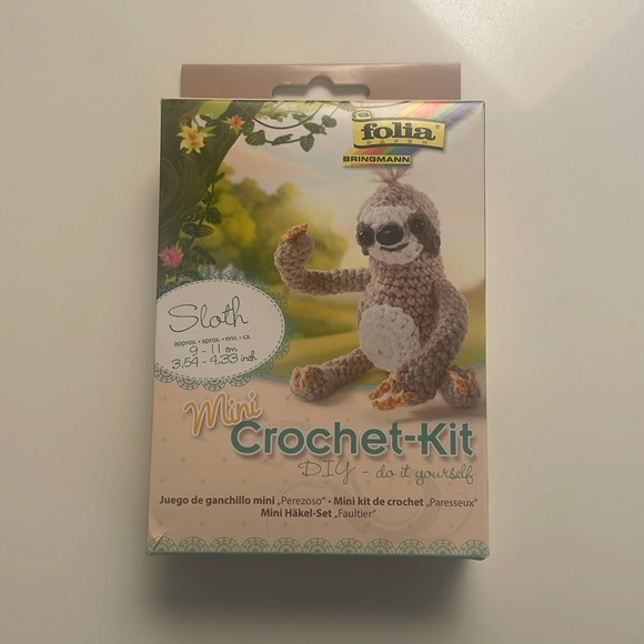 bringmann | Other | Sloth Mini Crochet Kit By Folia Paper Bringmann ...